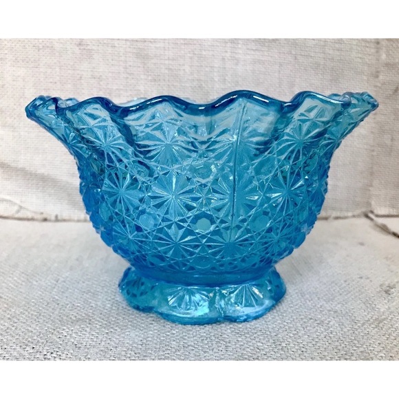 Fenton | Accents | Vintage Fenton Daisy And Button Colonial Blue ...